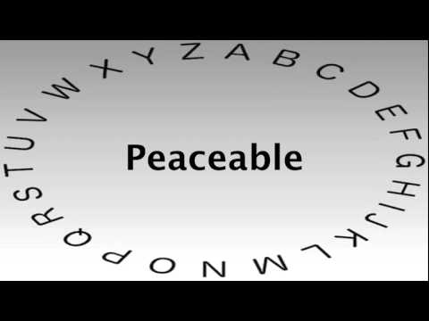SAT Vocabulary Words and Definitions — Peaceable