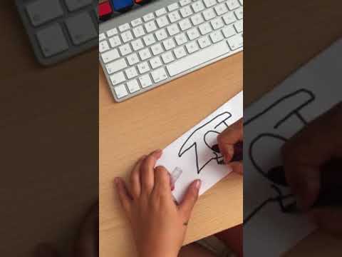 Hoe teken je een een mannetje met het woord zot...