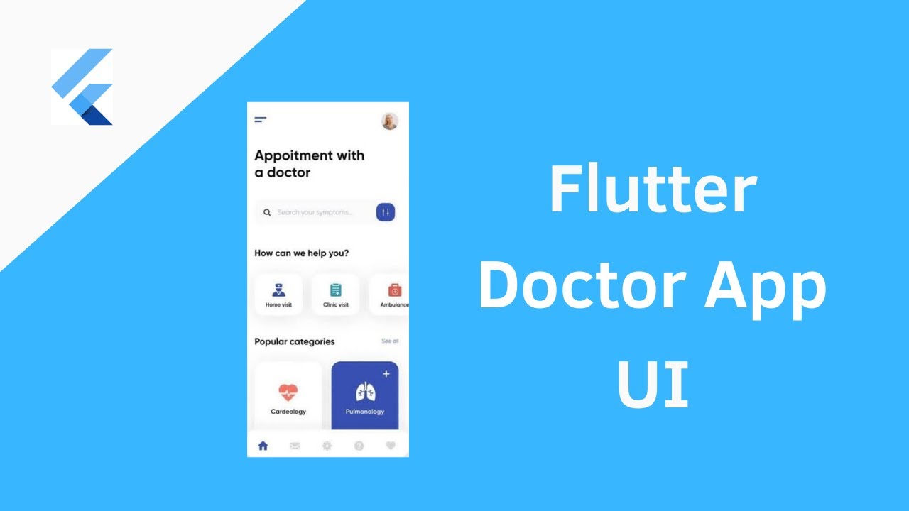 Flutter Doctor App UI Design | Flutter | Flutter UI | Speed Coding Tutorial