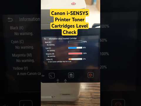 Canon i-sensys printer toner cartridge level check#shorts