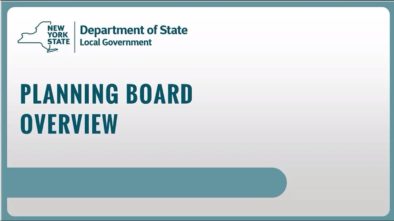 Planning Board Overview