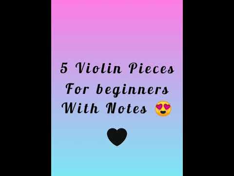 5 Violin pieces for beginners with notes/ Easy violin notes for kids and beginners