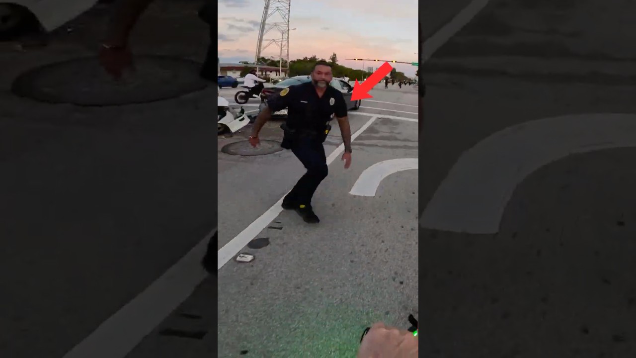 Bruh this cop really tackled me off my EBIKE! #shorts