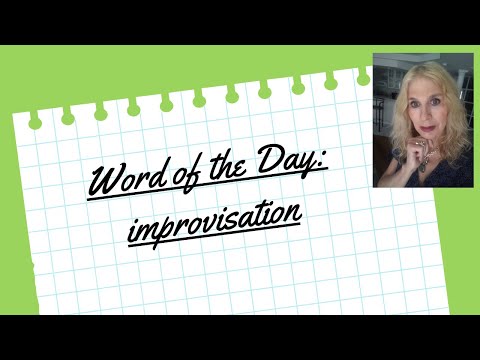 How to pronounce/say improvisation in American English and use in a sentence