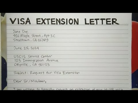 How To Write A Visa Extension Letter Step by Step Guide | Writing Practices