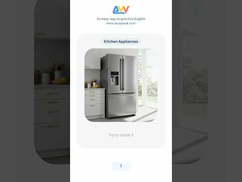 Basic English: Kitchen Appliances #flashcards #exercise #english #learnenglish #englishvocabulary