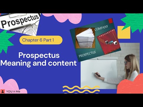 Prospectus ( Meaning and it's Content)