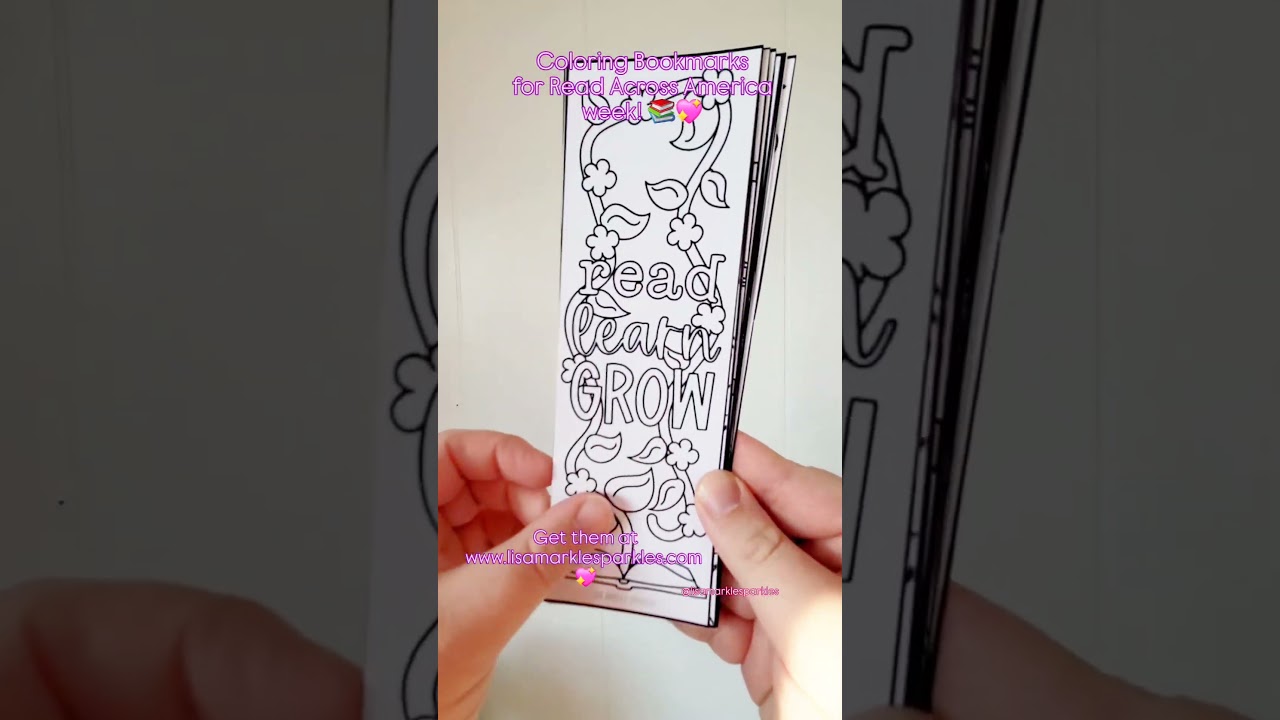 Happy Read Across America week! These coloring bookmarks are the perfect way to celebrate! 📚🖍💖