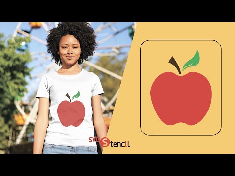 Red apple svg | Free scg design - SVGStencil