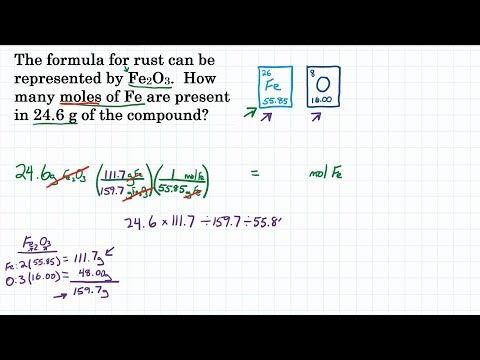 Calculate the Number of Moles of Iron in 24.6 g of Rust