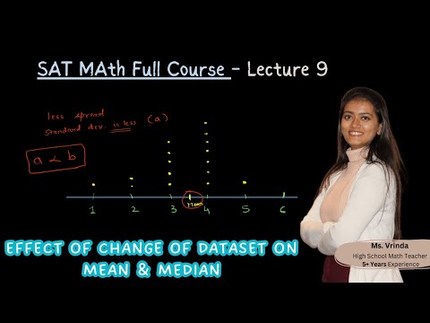 SAT Math Full Course | Lecture 9 | Effect of Change of Dataset on Mean & Median