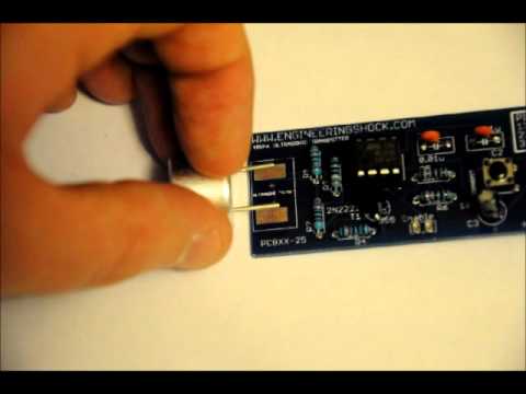 Ultrasonic Transmitter DIY Electronics Kit Assembly and Demonstration