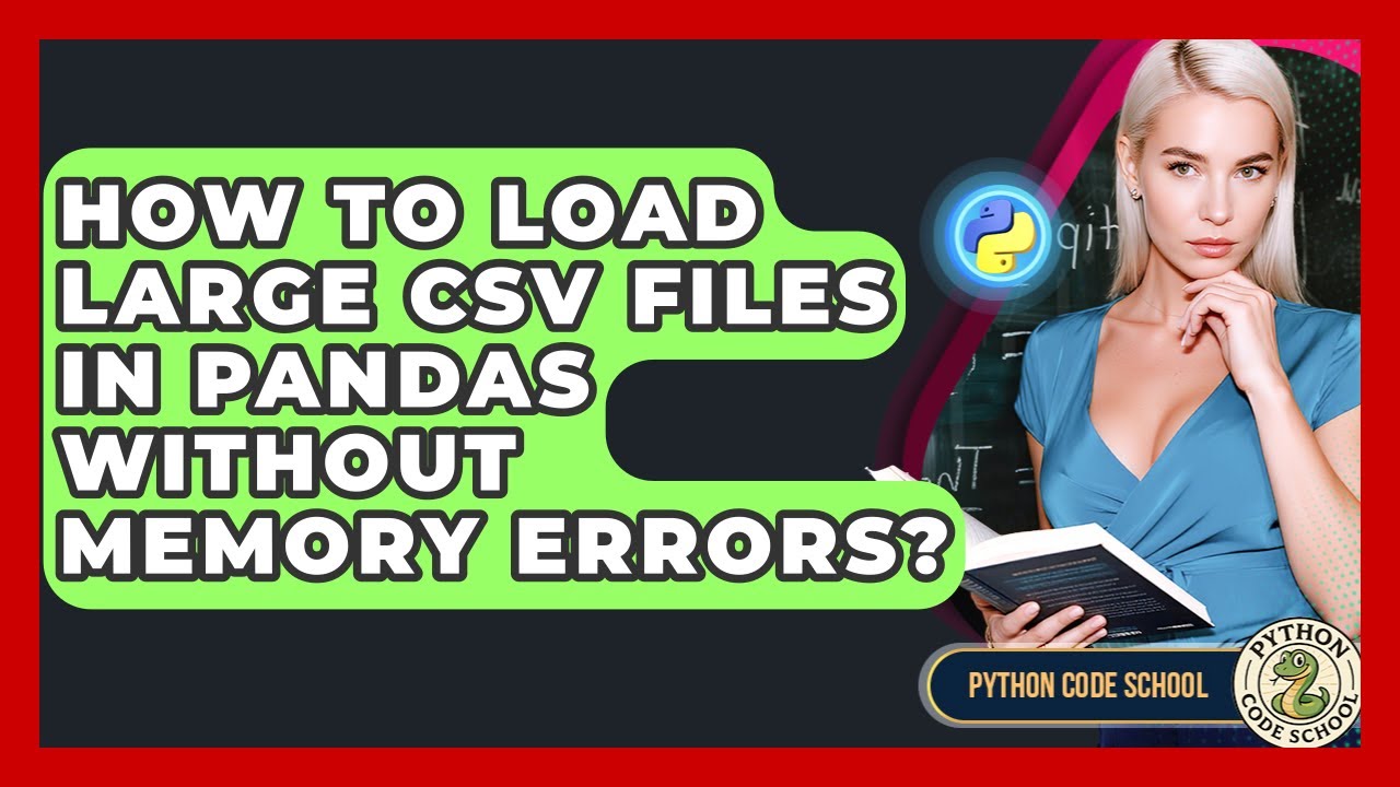 How To Load Large CSV Files In Pandas Without Memory Errors? - Python Code School