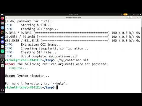 Create a Singularity container from `docker pull`