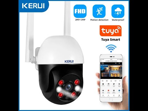 Review KERUI 3MP 5MP PTZ WiFi IP Wireless Camera Tuya Smart Outdoor Home Security 2024