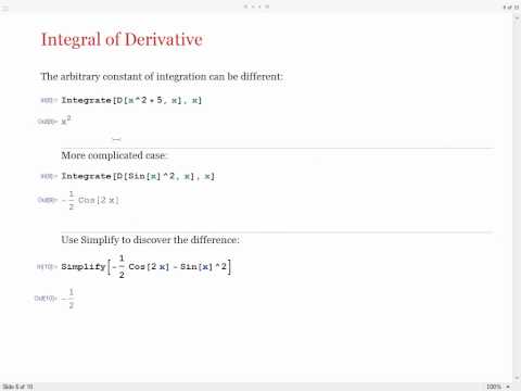 Mathematica Q&A Series: Surprises in Differentiation and Integration