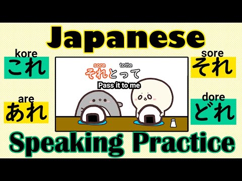 Practice Japanese Speaking repeatedly | これそれあれどれ kore sore are dore