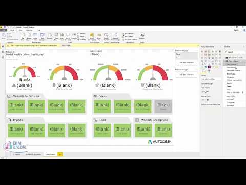 Revit Model Health Dashboard Sample in a data visualization application ...