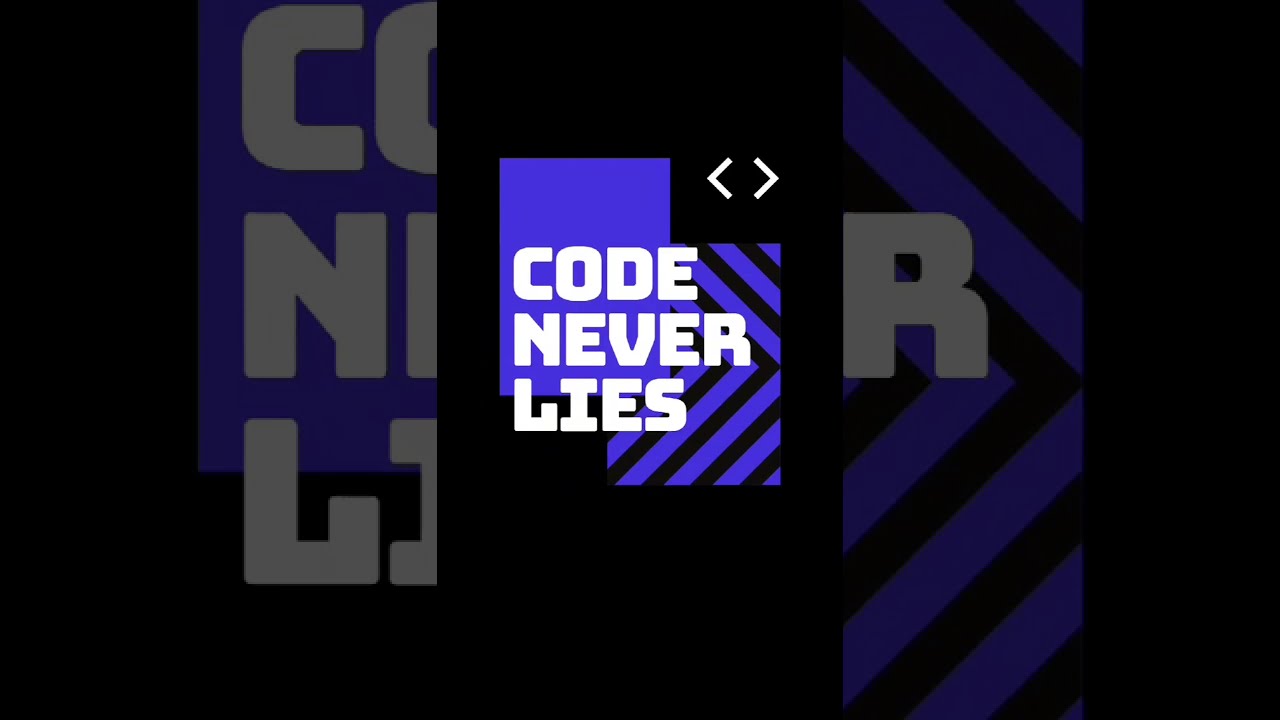 code never lie 😜