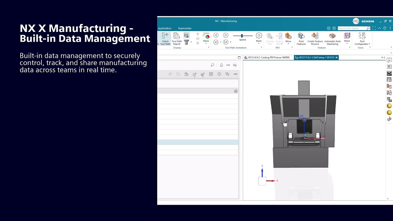 Simplify CAM Data Management with Built-in Data Management in NX X Manufacturing