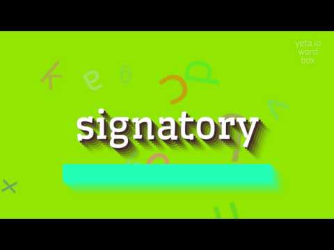 How to say "signatory"! (High Quality Voices)