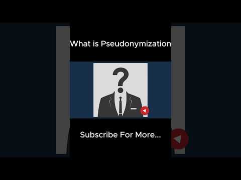 What is Pseudonymization #shorts #ytshorts #cyber #cybersecurity