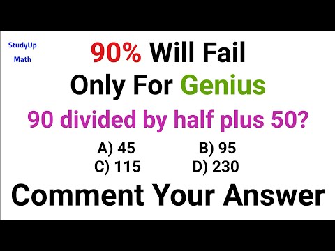 90 divided by half Plus 50 || Can you solve this? Studyup Math