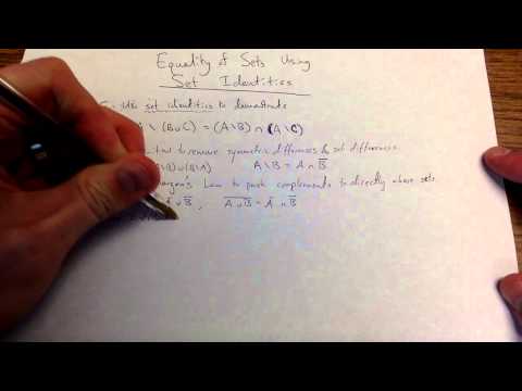 Using Set Identities