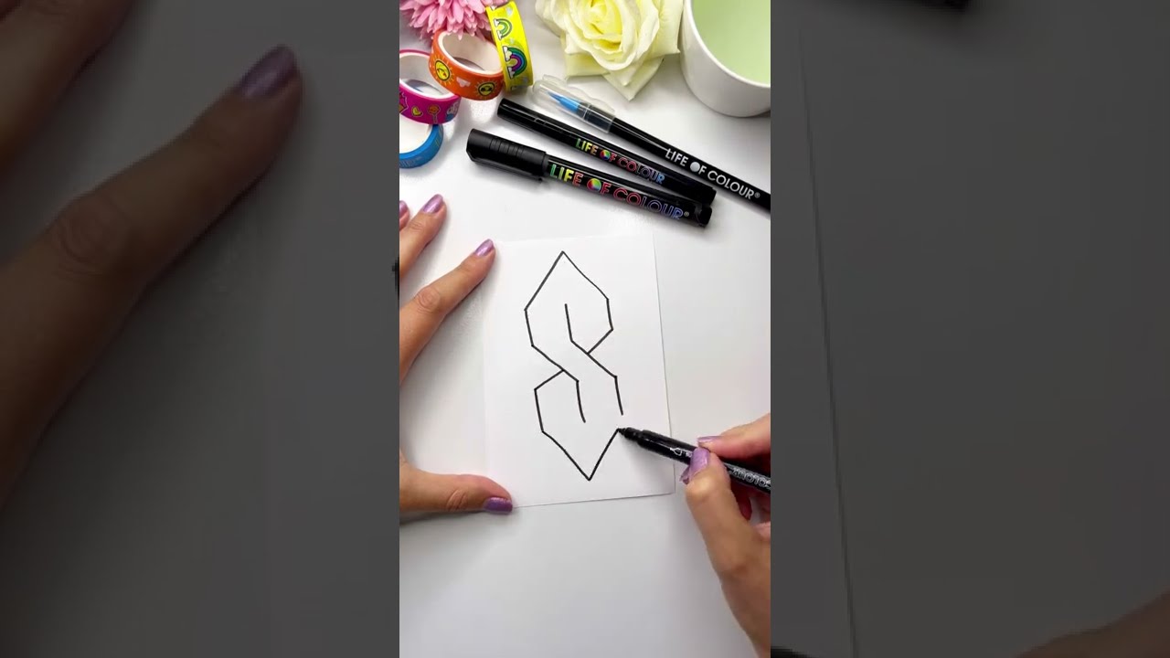 How to draw superman symbol | Art tutorial | Life of Colour dual tip pens