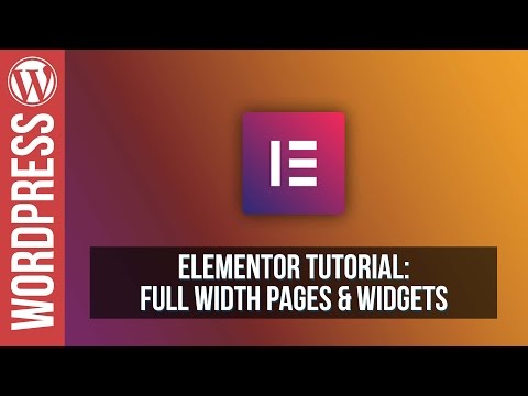 Learn Elementor For Wordpress Full Width Pages Widgets Tutorial - Mind Luster