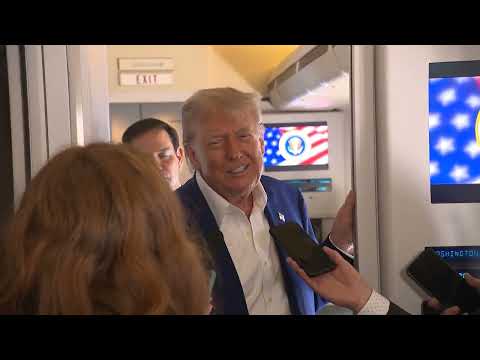 President Trump Gaggles with the Press on Air Force One, June 24, 2025