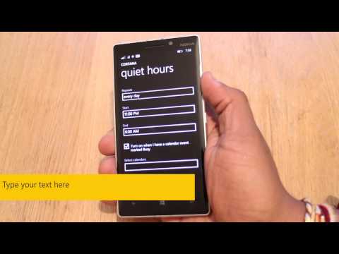 Windows Phone 8.1 Features - Quiet Hours (Cortana UK)