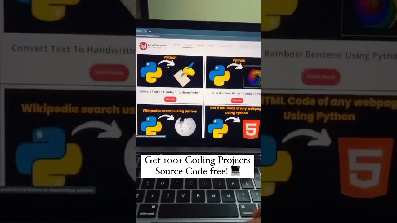 100 + python project with source code for free.#shorts