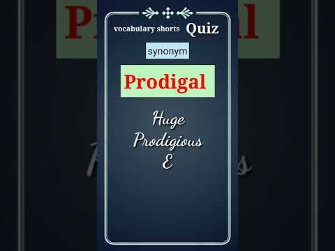 Word- Prodigal, hindi meaning with synonym| #learnenglish #vocabulary #english_vocabulary #shorts