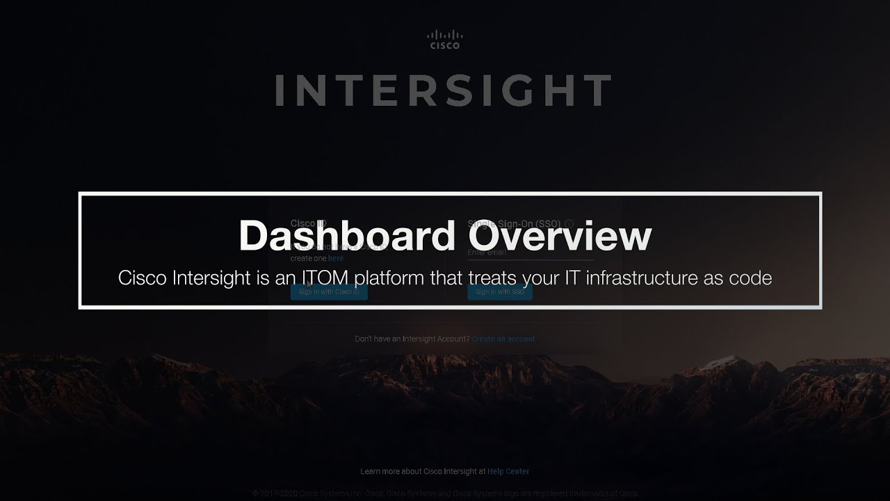 Cisco Intersight: Dashboard Overview