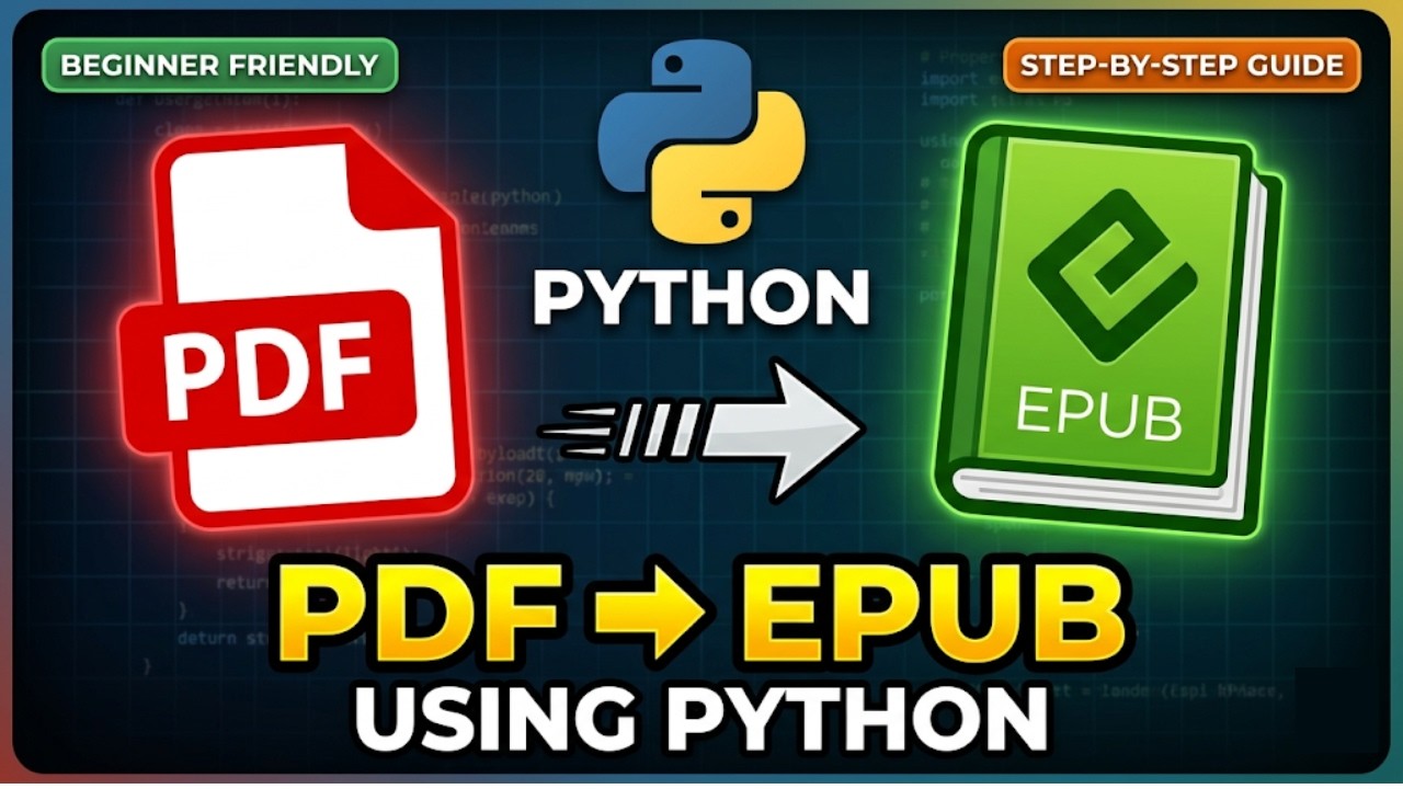 🚀 How to Convert PDF to EPUB with Python | Easy & Fast Method