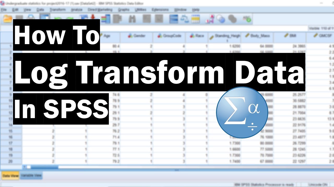 How To Log Transform Data In SPSS