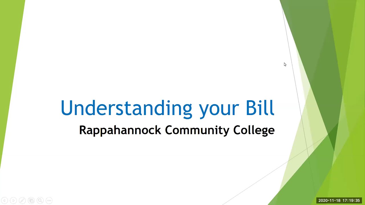 Understanding Your Bill - Rappahannock Community College