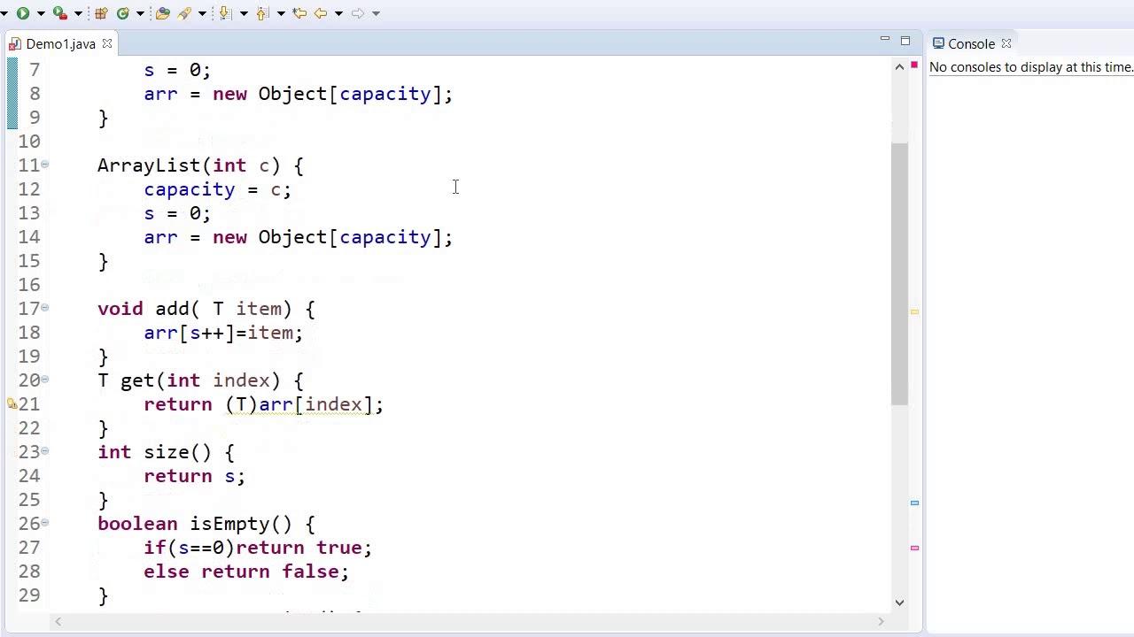 How to implement an ArrayList in Java from scratch part 3