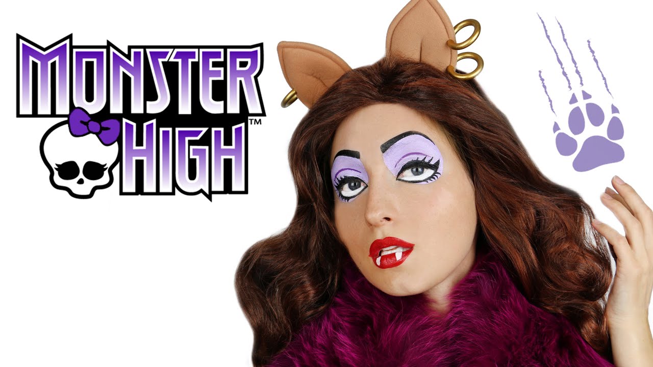 Clawdeen Wolf Monster High Doll Makeup Tutorial for Halloween