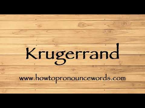 How To Pronounce Krugerrand ? How To say Krugerrand New Video