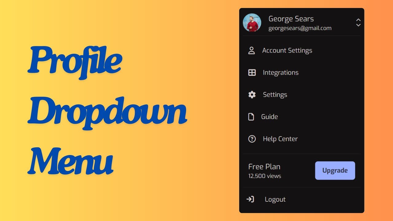 Dropdown Menu - Tailwind Project | #html #tailwindcss