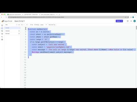 Google Apps Script Tutorial: Automated Email Notifications on Google Sheets Edits – Coding Help ...