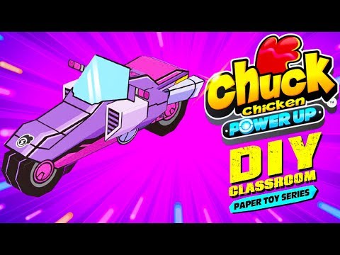 DIY Chuck Chicken - Art & Craft - How to do FlickCycle paper toy - Power Up DIY