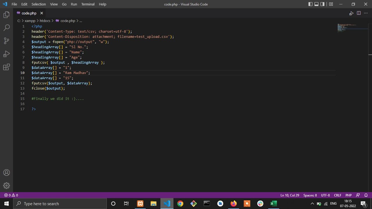 PHP Create Excel without library , PHP export excel in 2 minutes