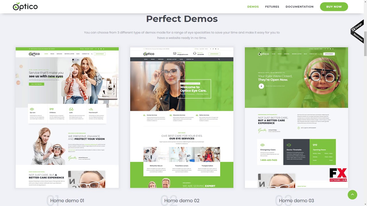 Optico Optometrist and Eyecare WordPress Theme      Taiki Ben