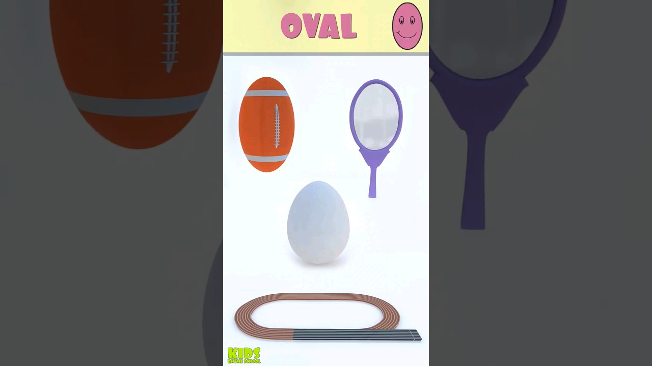 Oval Shape with Examples #kidslearning #shapes