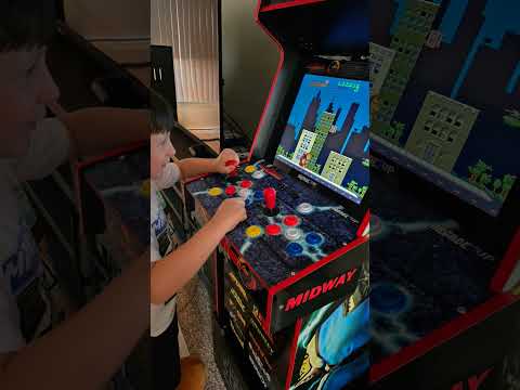 Me playing Joust and Rampage on the old MKII Arcade 1Up