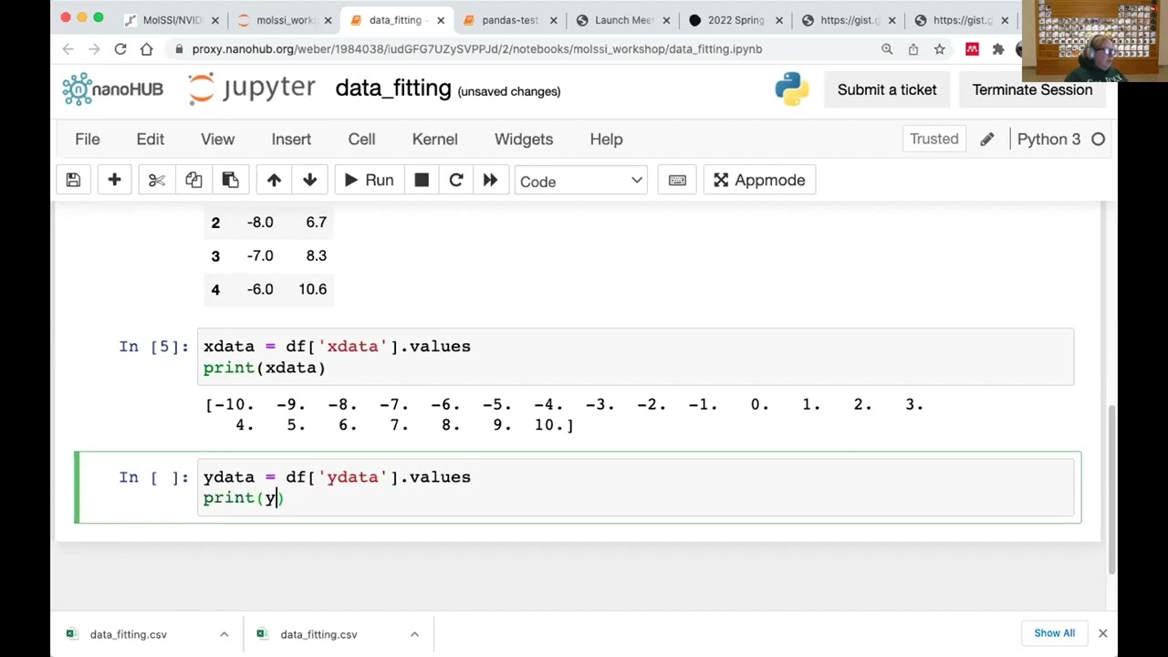 MolSSI Python 5: Data Fitting with SciPy