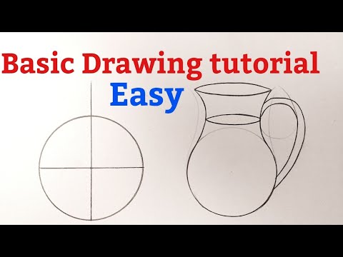 Basic object drawing Easy drawing tutorial with pencil step by step for beginners with basic shapes
